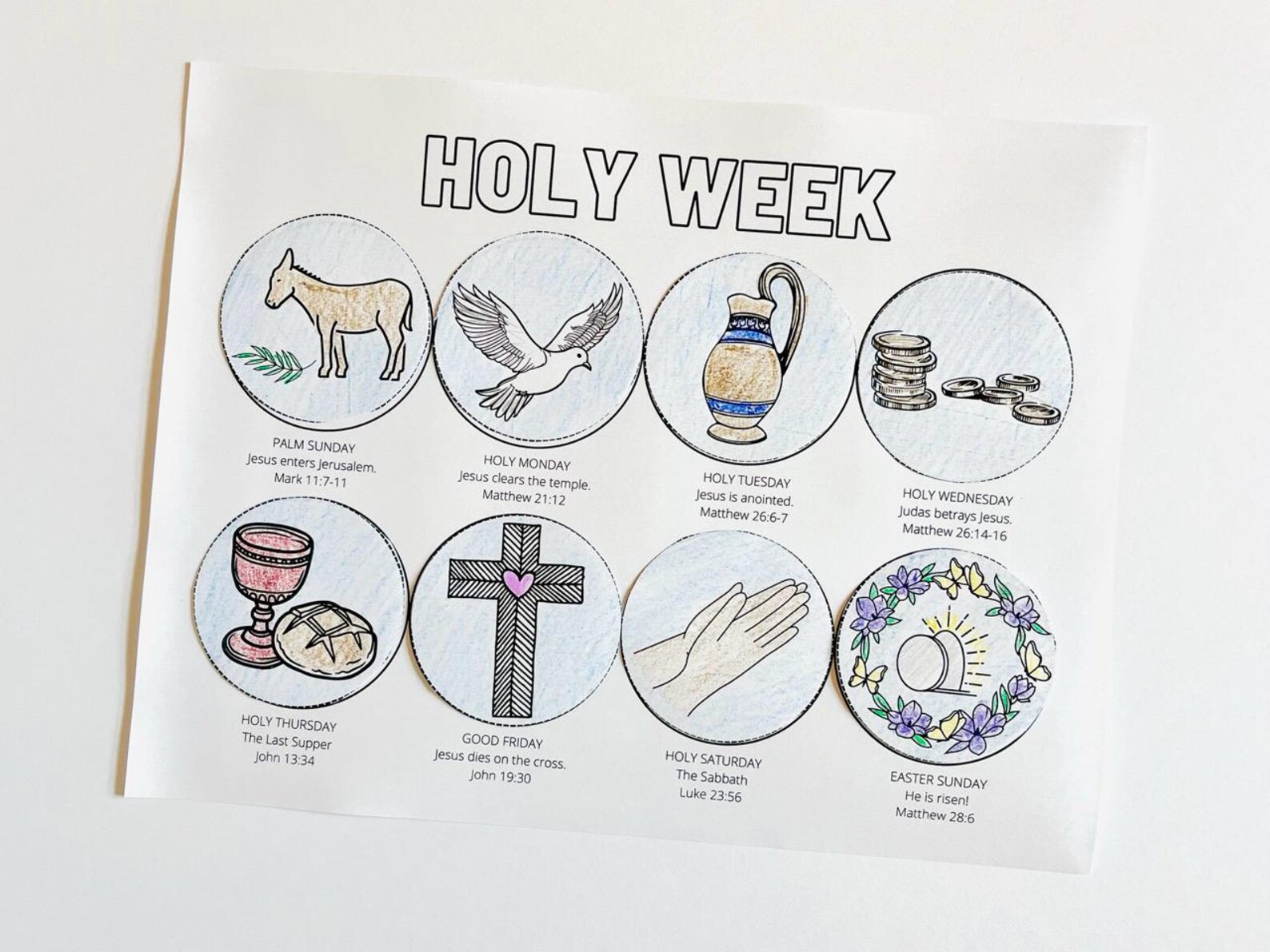 Palm Sunday Craft, Holy Week Printable, Good Friday, Empty Tomb, Lent ...