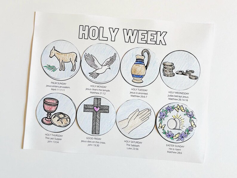 Palm Sunday Craft, Holy Week Printable, Good Friday, Empty Tomb, Lent ...