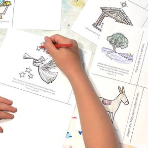 Christmas Story Coloring Book - Birth of Jesus - Bible Activity, Sunday ...