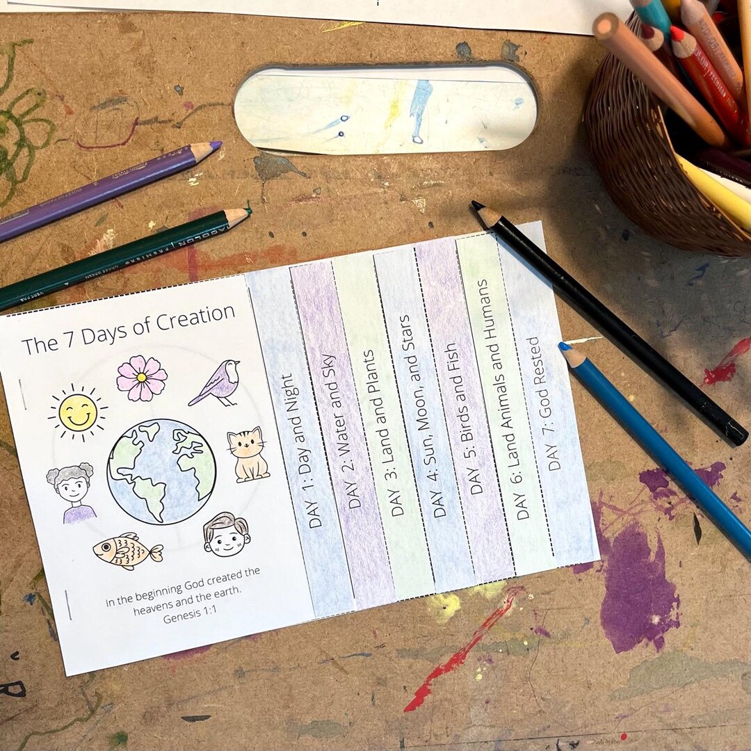 VBS Crafts Creation, Vbs Printable, VBS 2025 Craft, 7 Days of Creation ...