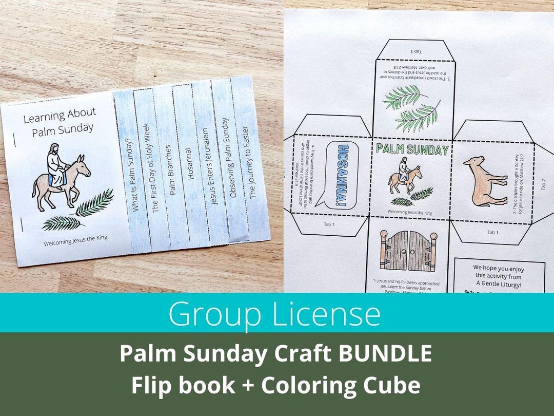 Palm Sunday Activity Sheet, Lent for Kids, Holy Week for Kids, Palm ...