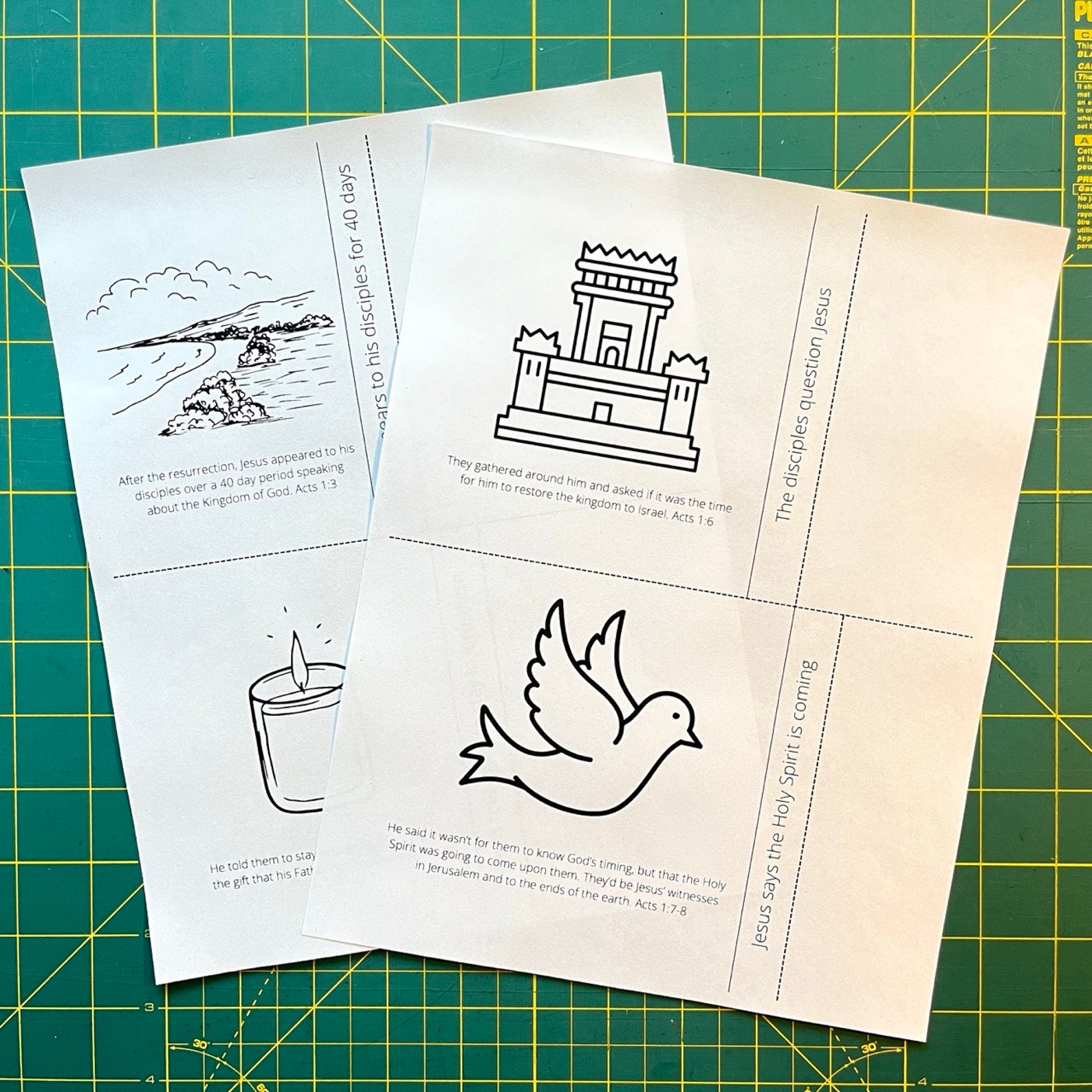 The Ascension 8 Page Mini Coloring Book, Ascension of Jesus Craft ...