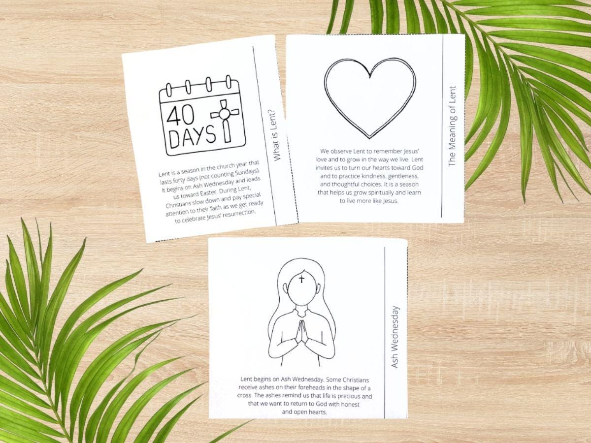 Lent Coloring Page, 40 Days of Lent Activities, Lent Craft for Kids ...