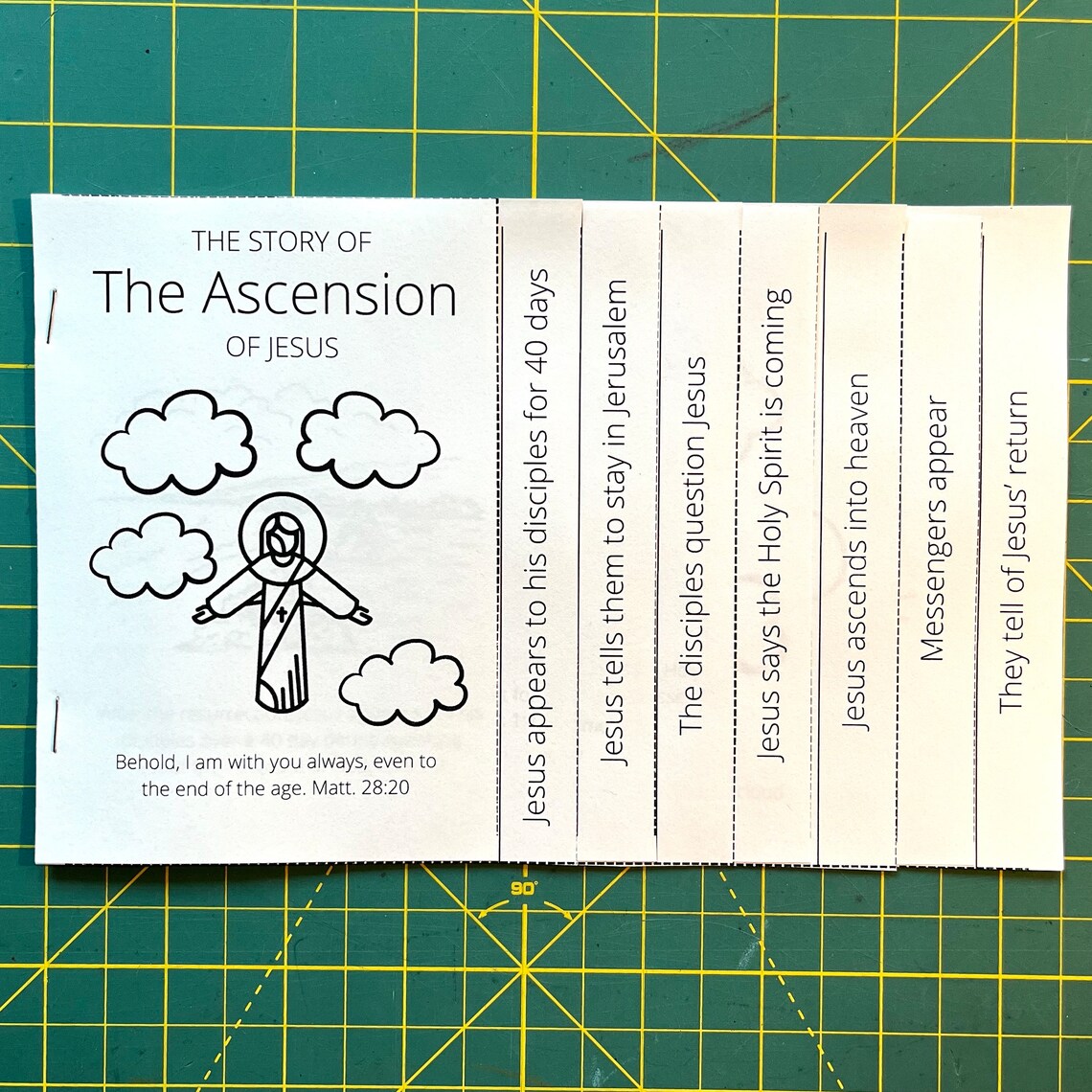 The Ascension 8 Page Mini Coloring Book, Ascension of Jesus Craft ...