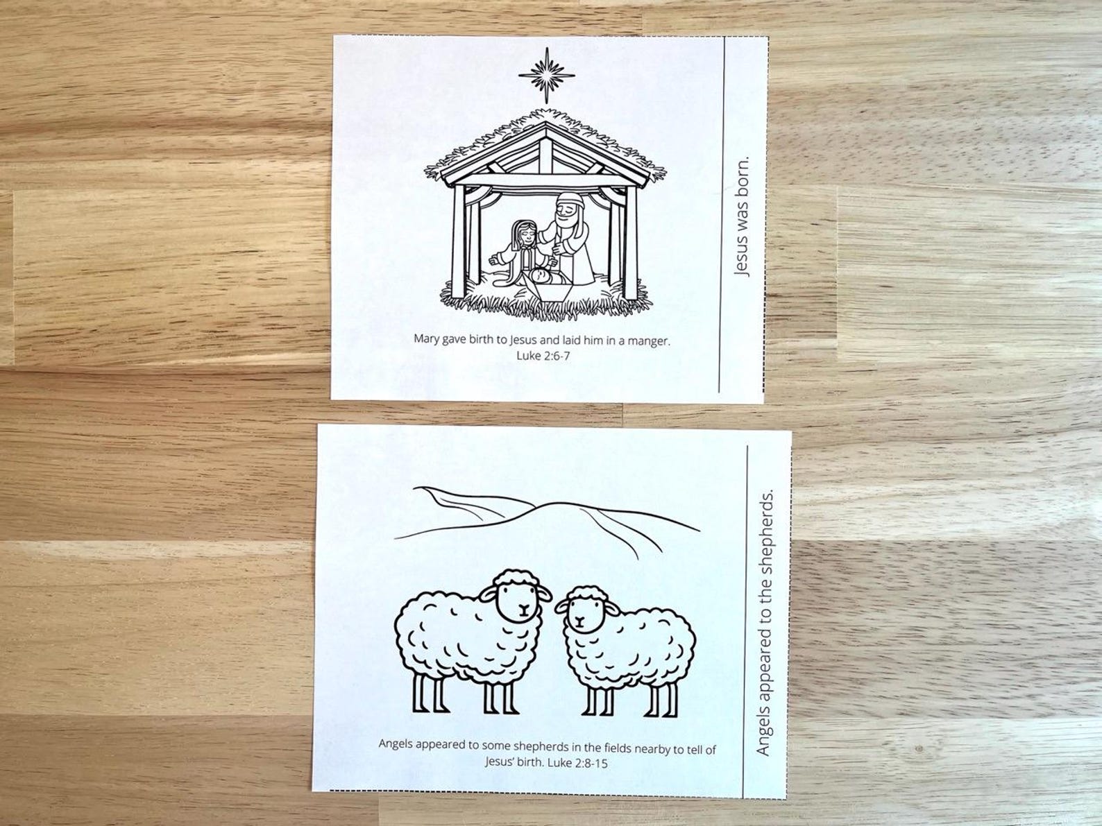 Christmas Story Coloring Book - Birth of Jesus - Bible Activity, Sunday ...