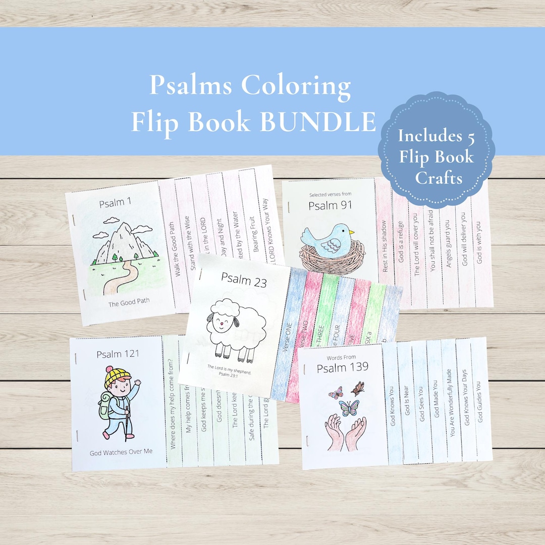 Psalms Bundle, Psalm 1 Craft for Kids, Psalm 23 Craft for Kids, Psalm ...