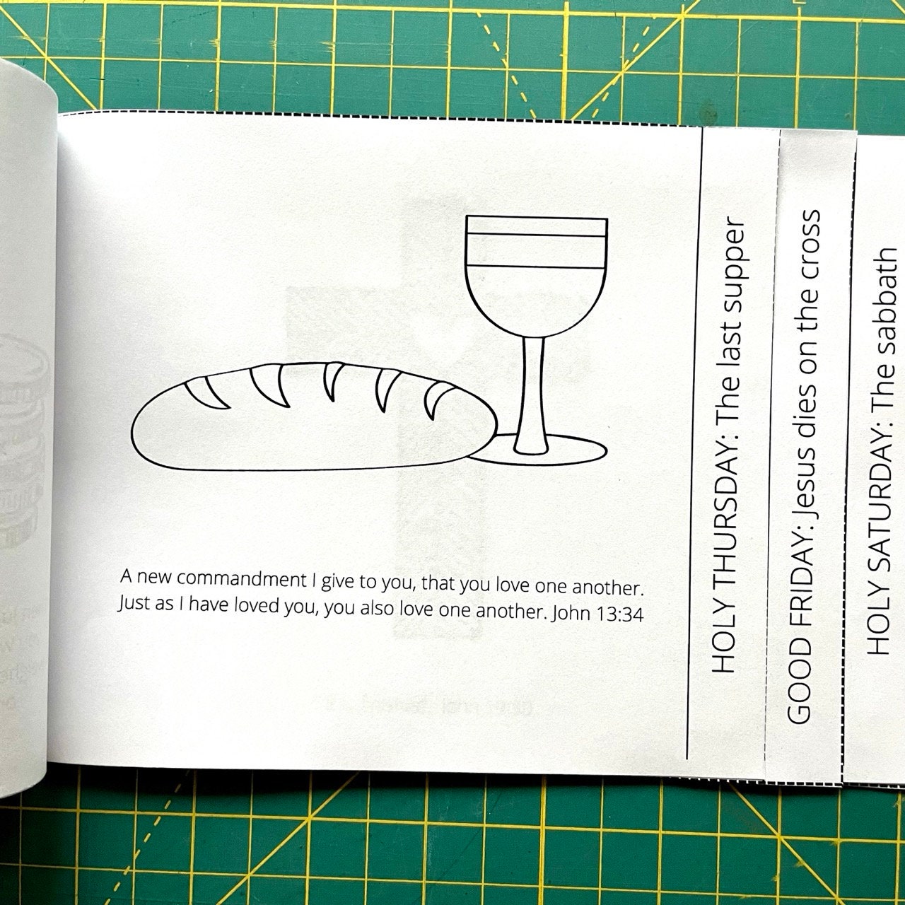 Holy Week 8 Pages Mini Coloring Book - Easter - Bible Verses - Kids ...
