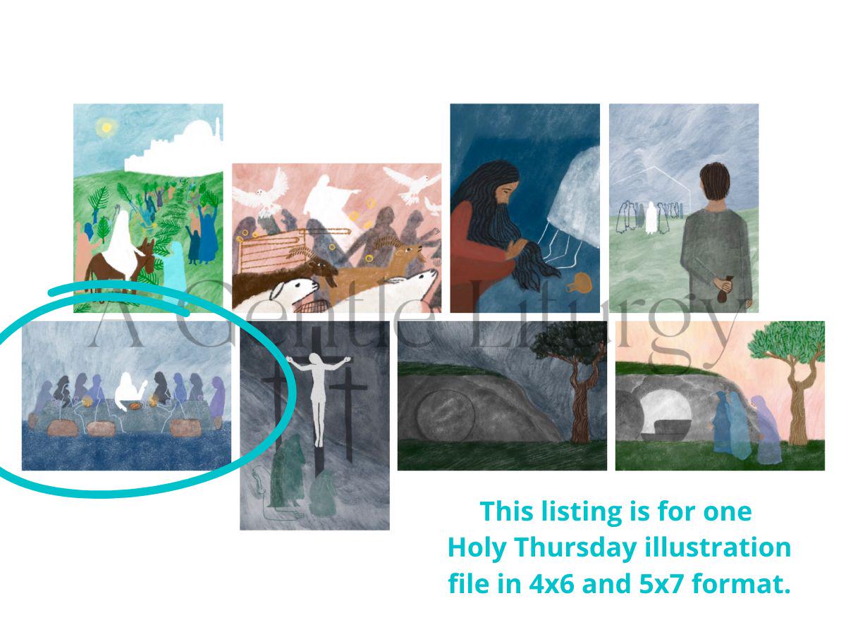 The Last Supper Wall Art, Holy Week for Kids, the Last Supper Digital ...