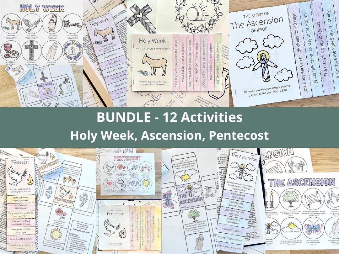 Holy Week Countdown Banner, Jesus Ascension Craft, Empty Tomb, Good ...