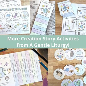 7 Days of Creation Mini Coloring Book, Flip Book, Bible Activity, Sunday School Lesson, Genesis ...