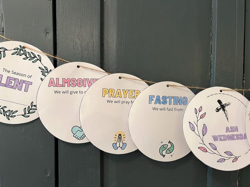 Lent Kids Chain, Collaborative Coloring Jesus, Lent Activities for Kids ...