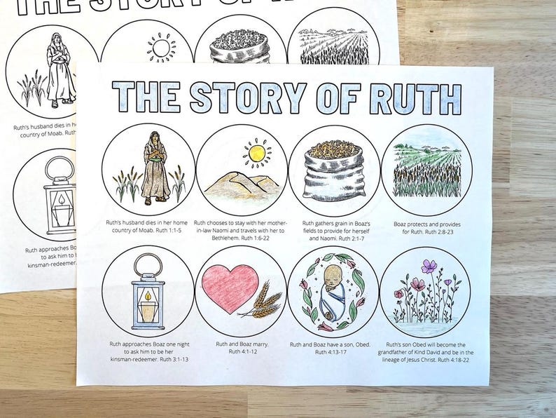 Kids Bible Lessons for Kids, Ruth Bible Activities, Ruth and Boaz Craft ...