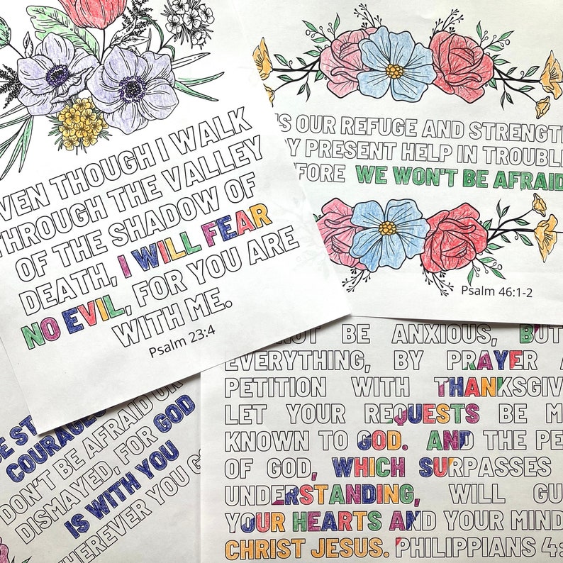 4 - Do Not Be Afraid Bible Verse Coloring Pages - Locker Poster ...