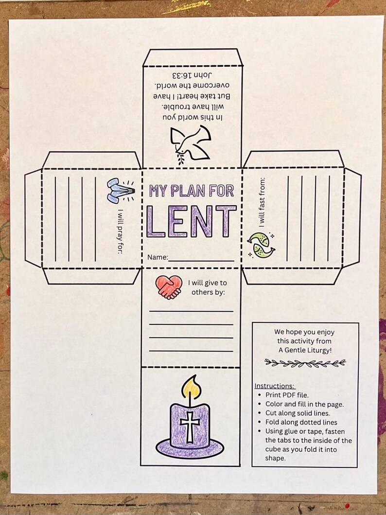 Sunday School Craft, Ash Wednesday, Lent for Kids, Lent Calendar, Lent ...