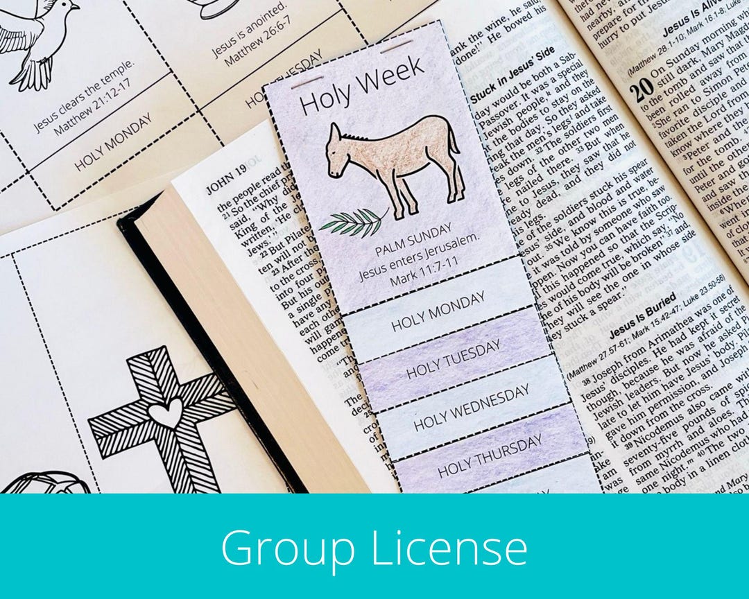 Holy Week Countdown, Holy Week for Kids, Printable Bible Bookmarks ...