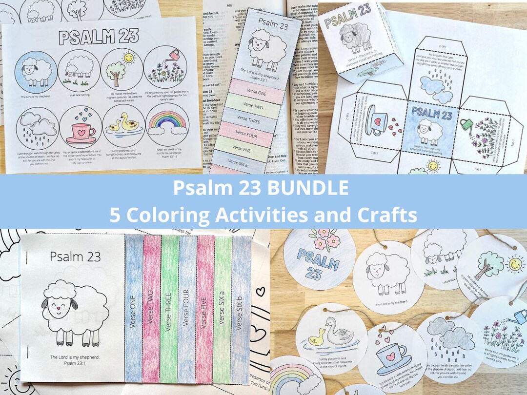 Psalm 23 Printable, the Lord is My Shepherd, Sunday School Crafts ...