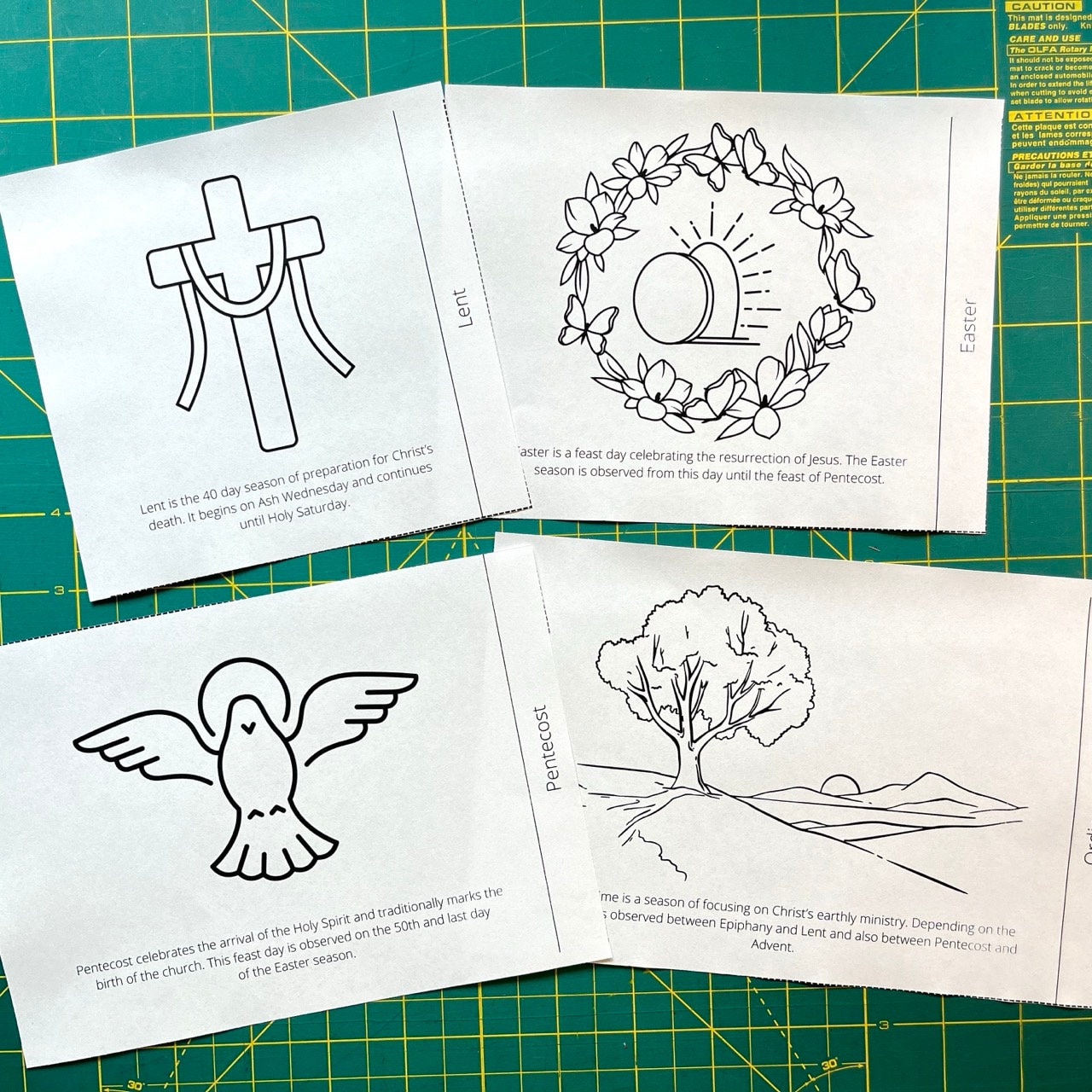 The Liturgical Year 9-page Mini Coloring Book - Kids Activity ...