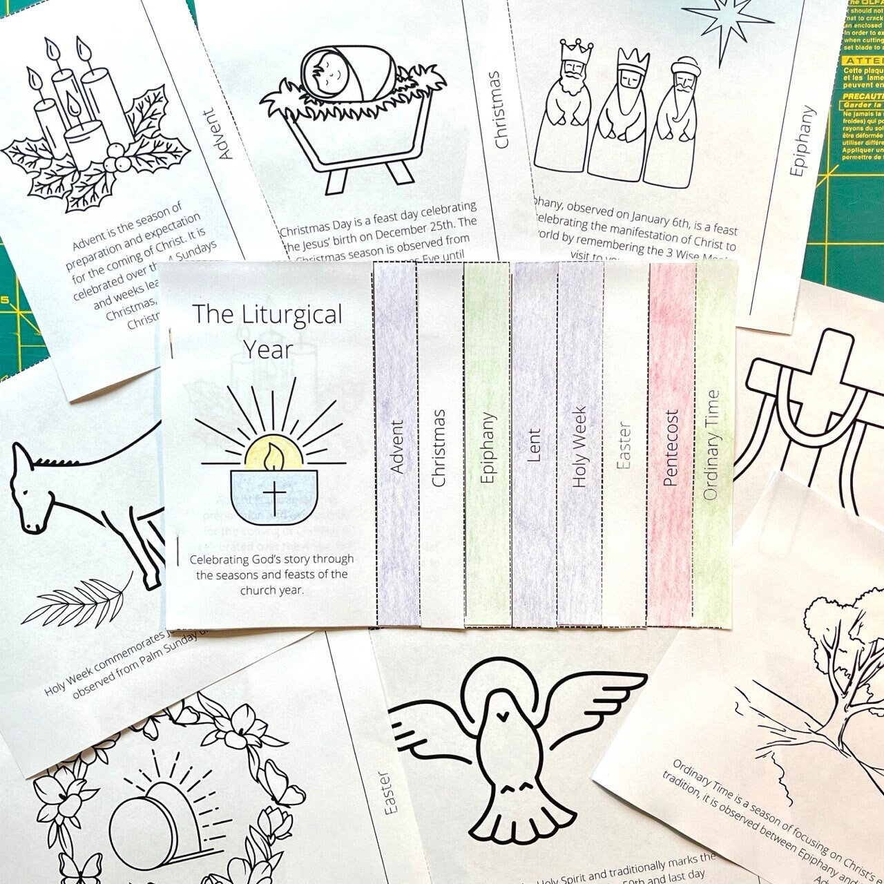 The Liturgical Year 9-page Mini Coloring Book - Kids Activity ...