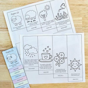 The Lord is My Shepherd, Bible Coloring Book, Printable Bible Bookmarks ...