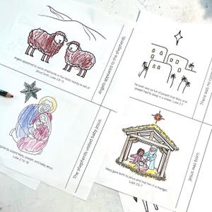 Christmas Story Coloring Book - Birth of Jesus - Bible Activity, Sunday ...