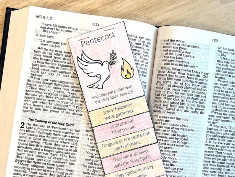 Pentecost Activity, Holy Spirit Craft, Sunday School Lesson, for Kids ...