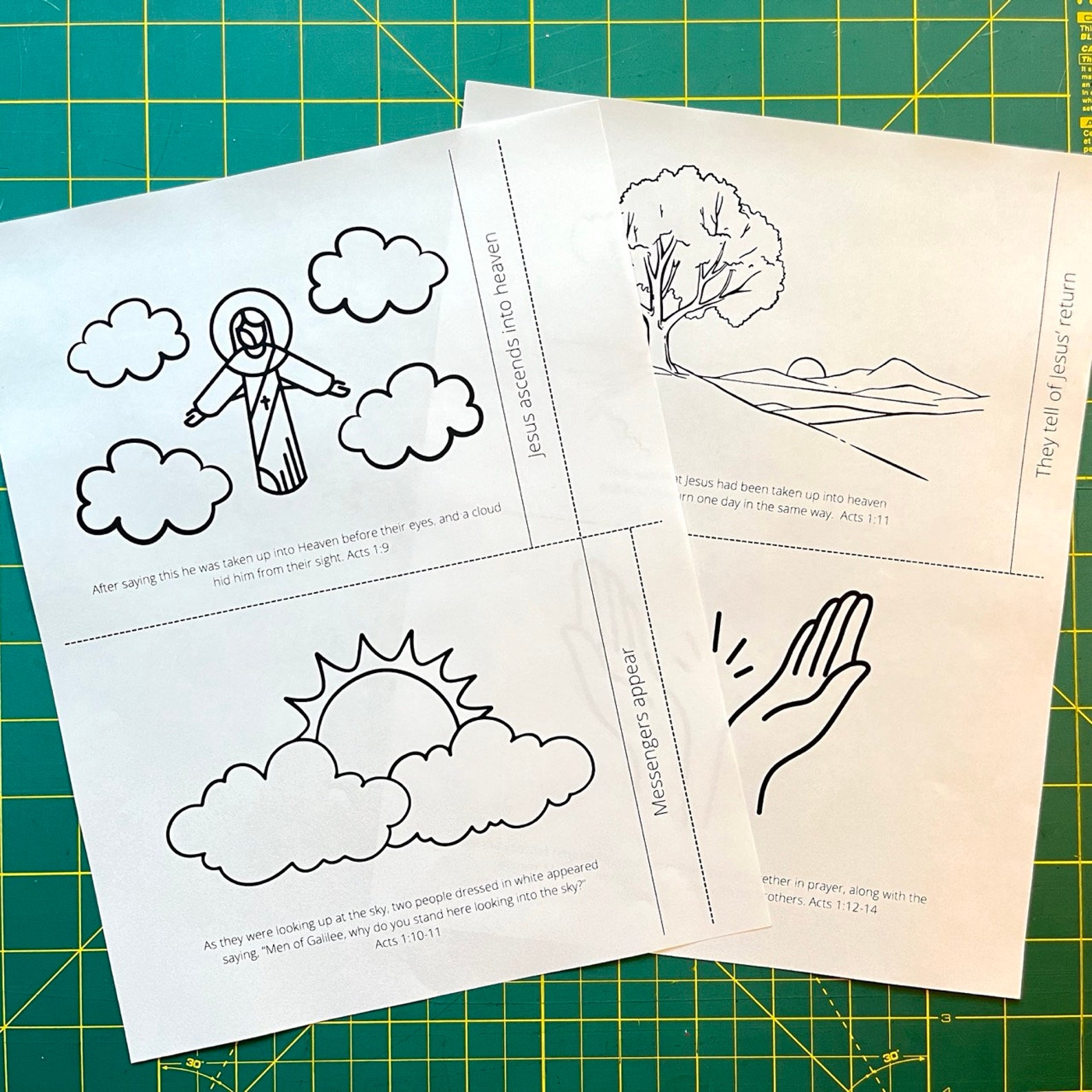 The Ascension 8 Page Mini Coloring Book, Ascension of Jesus Craft ...
