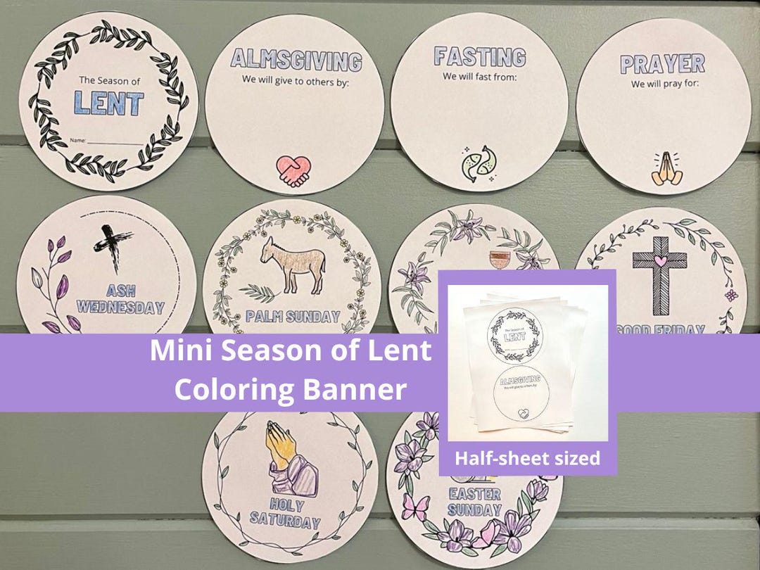 Lent Coloring Page, Lent for Kids, Ash Wednesday Craft, Catholic Lent ...