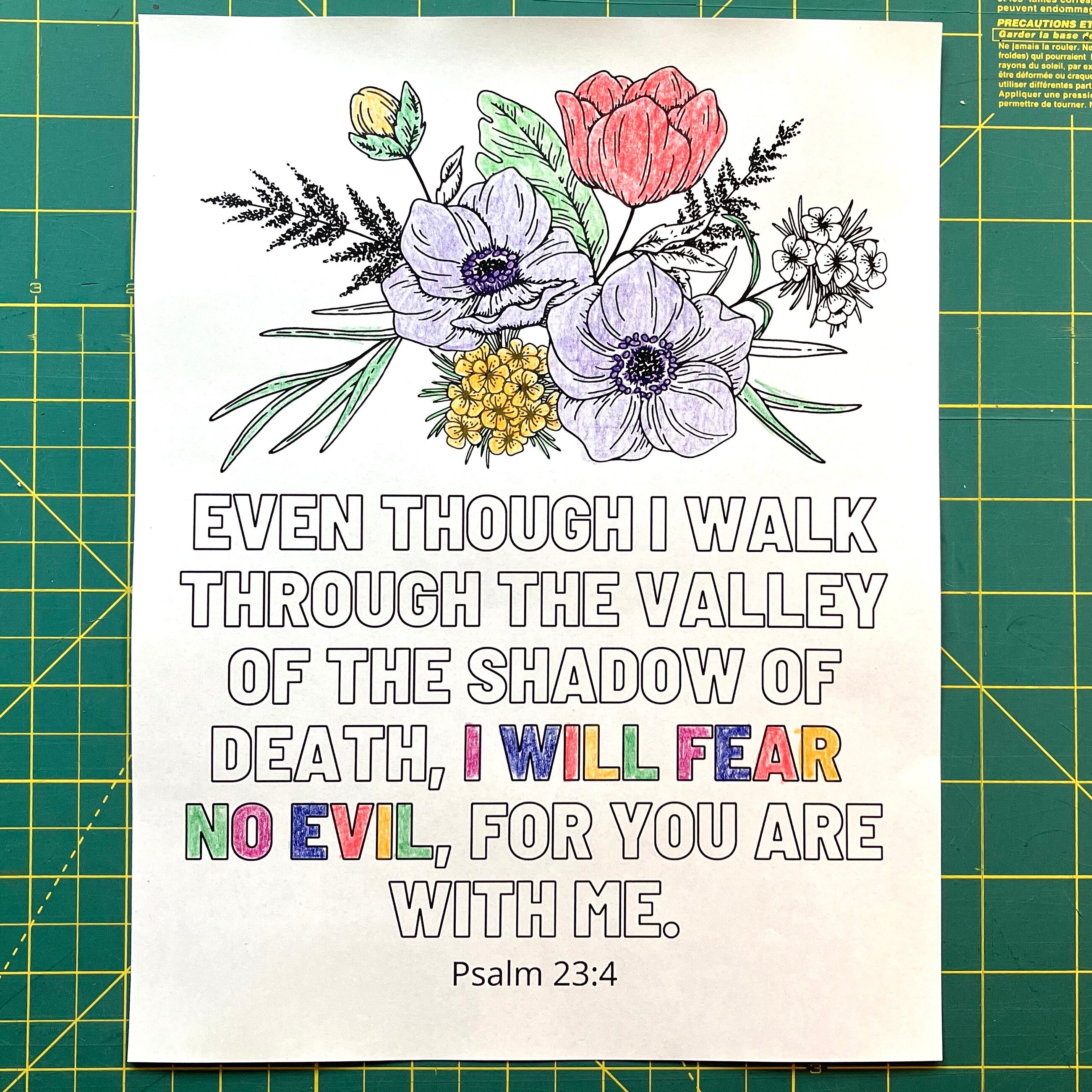 4 Do Not Be Afraid Bible Verse Coloring Pages Locker Poster Sunday ...