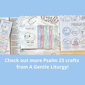 Psalm 23 8 Page Mini Coloring Book Bible Activity Preschool Elementary ...