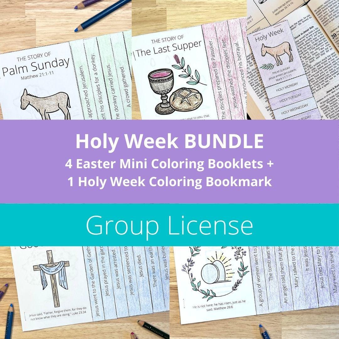 Holy Week for Kids, Holy Week Printable, Easter Sunday School Craft ...