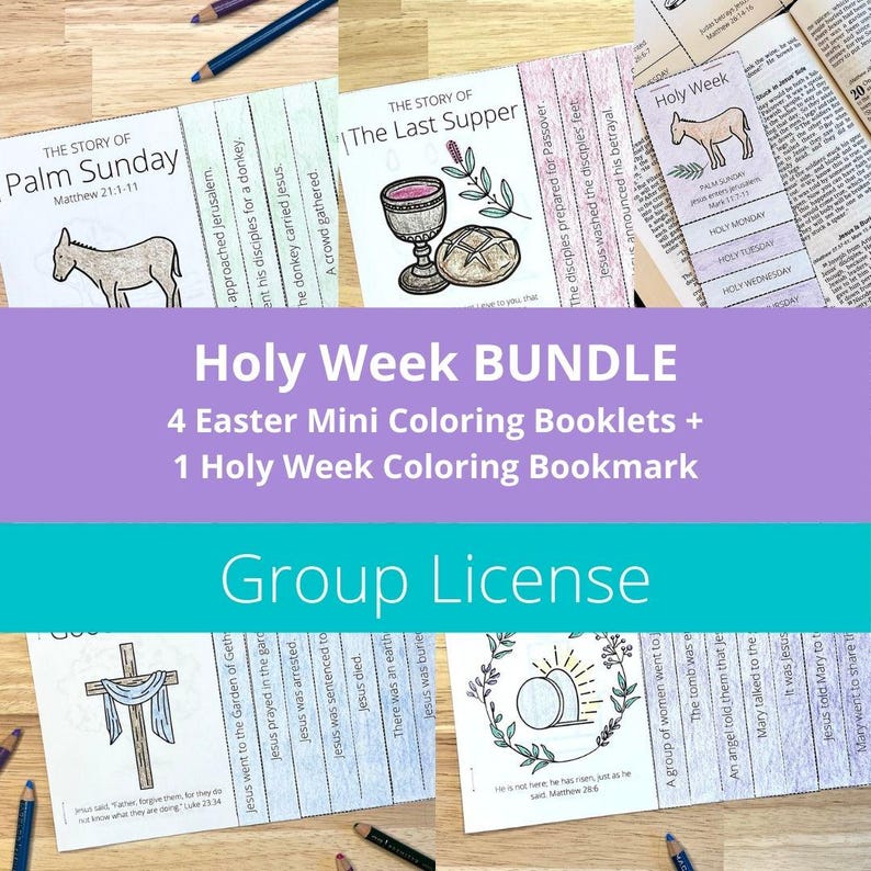 Holy Week for Kids, Holy Week Printable, Easter Sunday School Craft ...