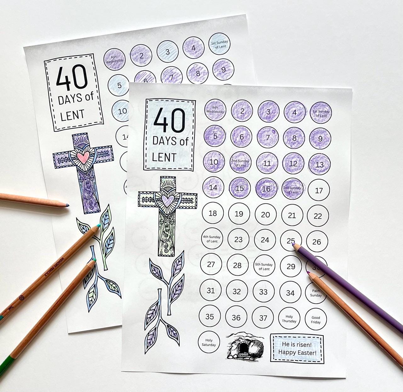 Ash Wednesday, Lent Calendar, Lent for Kids, Lent Kids, Palm Sunday ...