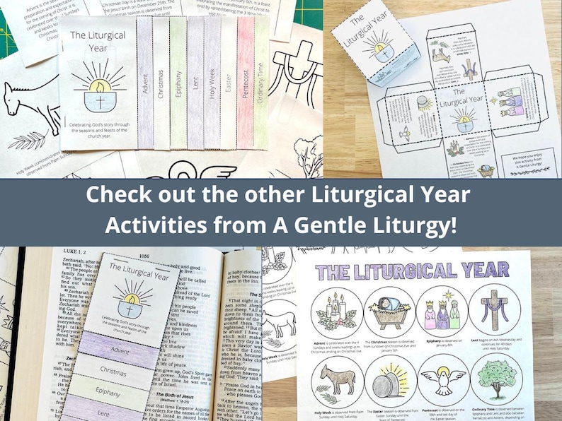 Bundle - 6 Liturgical Year Mini Coloring Books, Advent, Epiphany ...