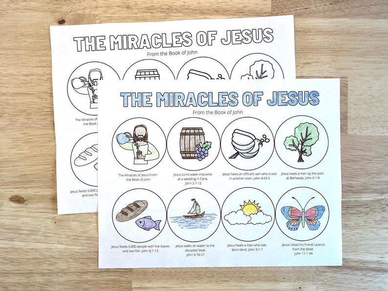 Bible Stories Printable the Book of John for Kids, Jesus Feeds the 5000 ...