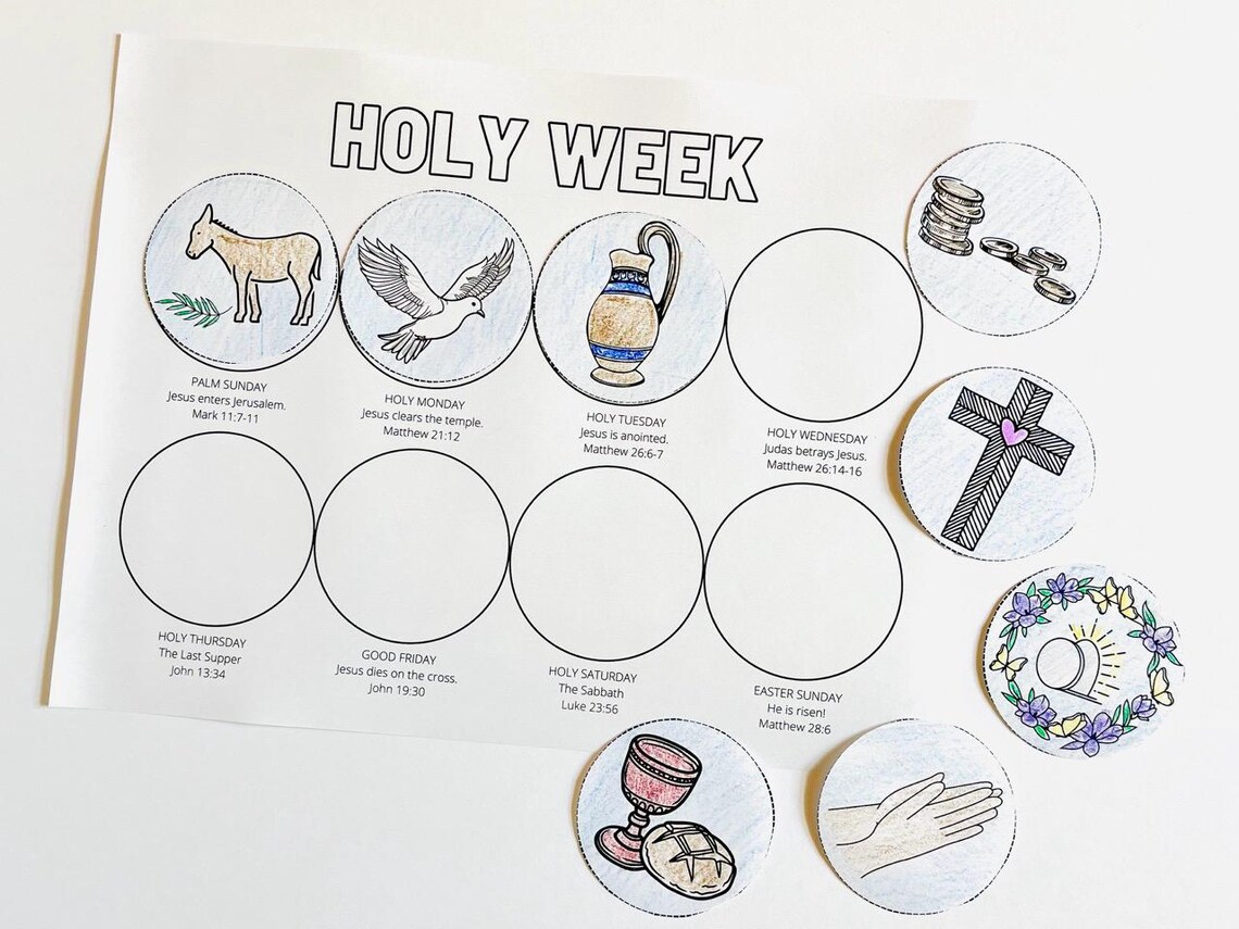 Palm Sunday Craft, Holy Week Printable, Good Friday, Empty Tomb, Lent ...