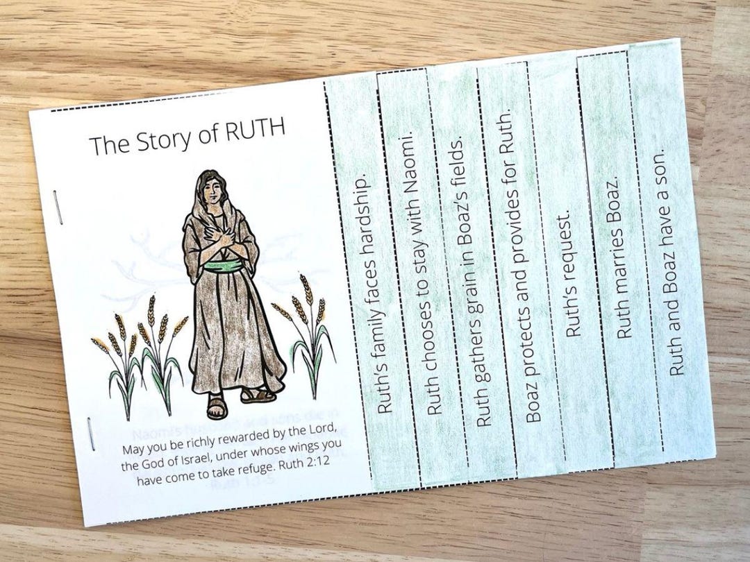 Ruth and Boaz Craft, Ruth and Naomi Coloring Page, Sunday School Craft ...