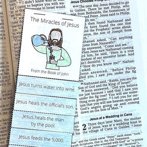 Jesus Miracles of Jesus for Kids, Christian Bookmarks Printable, Kids ...