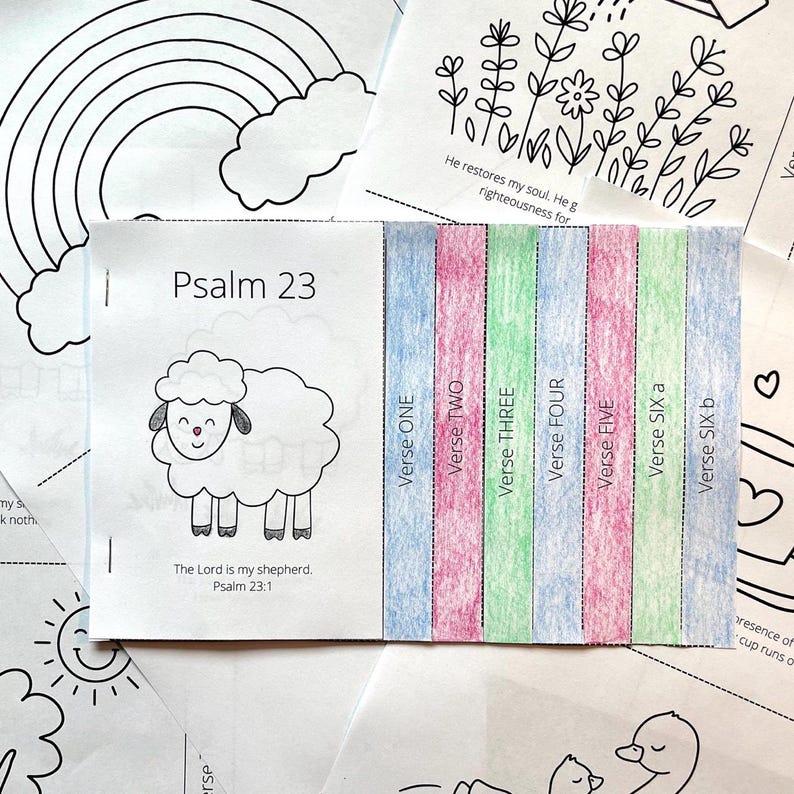 Psalm 23 Printable, the Lord is My Shepherd, Sunday School Crafts ...