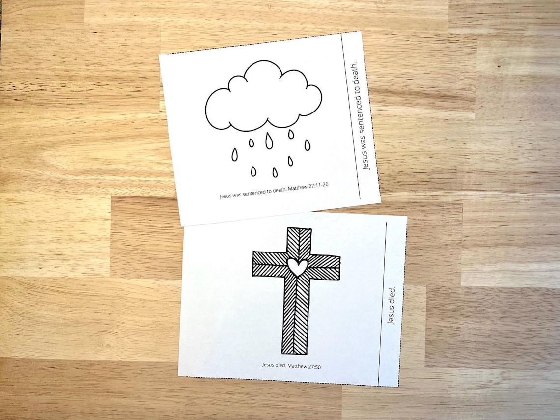 Good Friday Craft, Easter Jesus Printable, Holy Week for Kids Walk ...