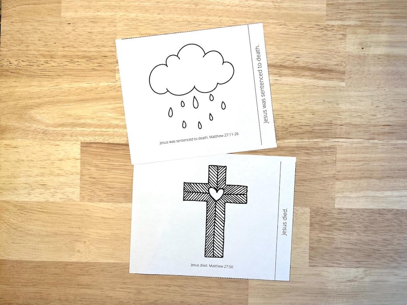 Good Friday Crafts for Kids, Holy Week Printable, Bible Flip Books ...