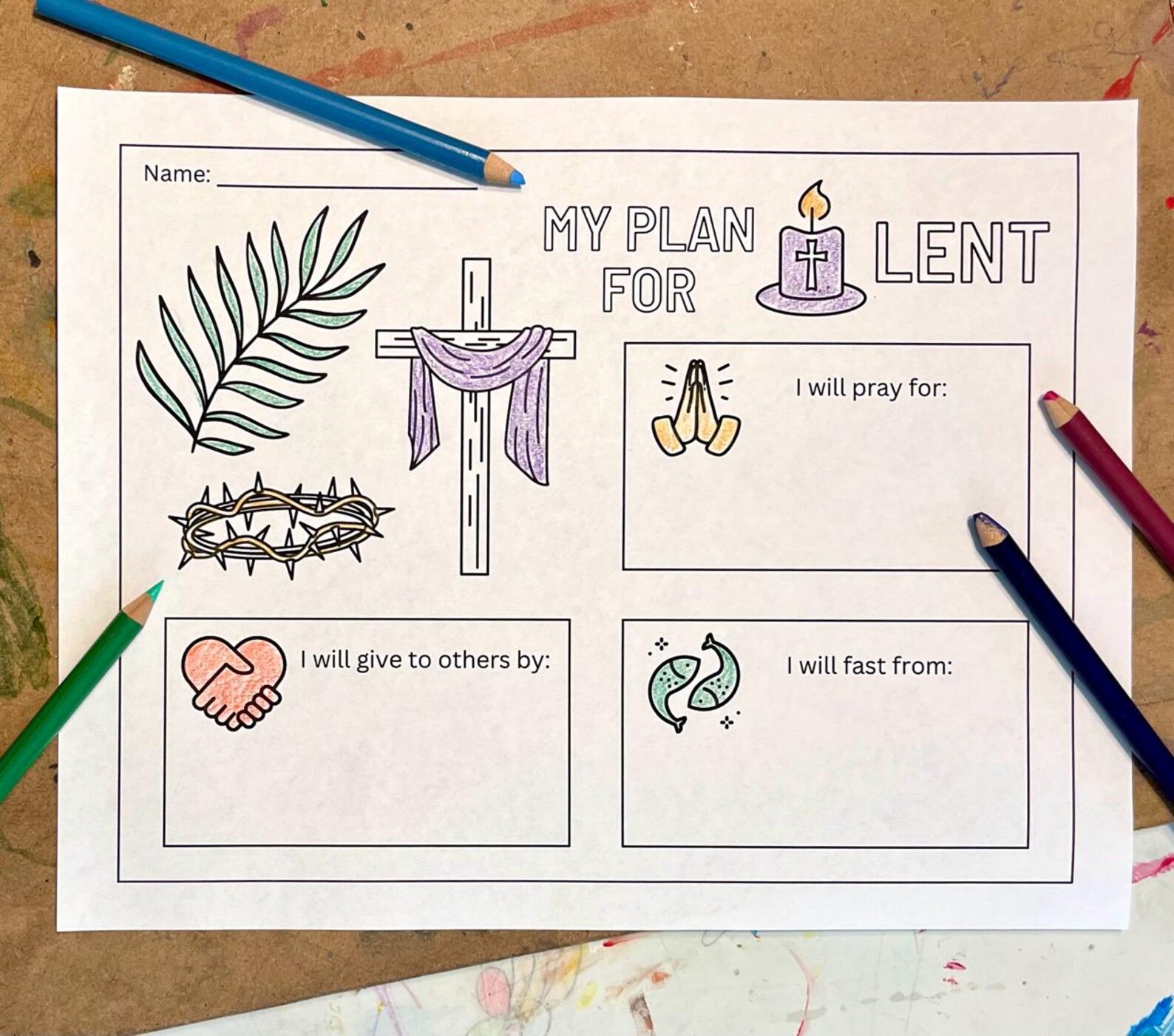 Lent Banners, Palm Sunday Craft, Lent for Kids, Sunday School Craft ...
