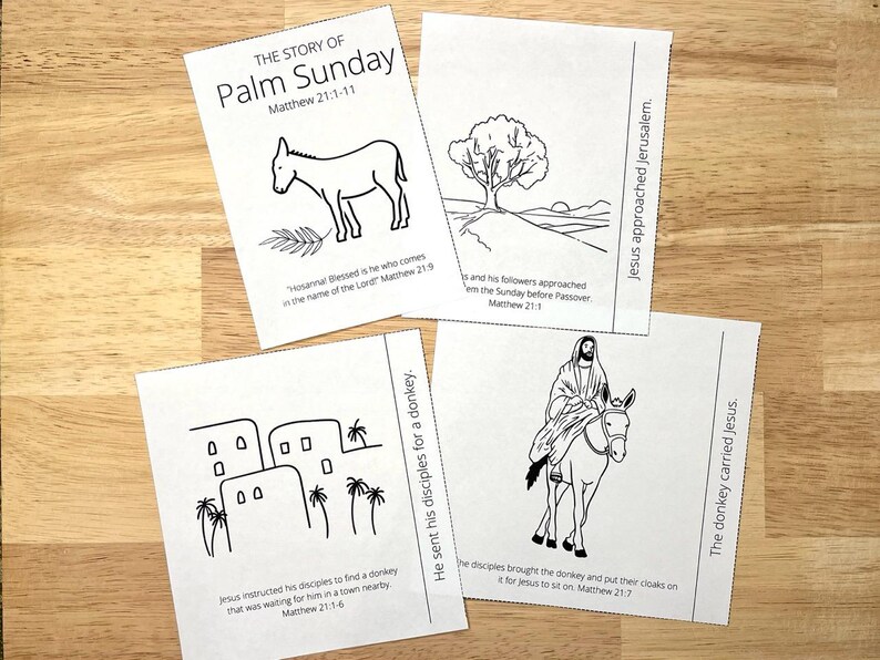 Holy Week Printable, Palm Sunday Craft, Easter Story, Palm Sunday ...