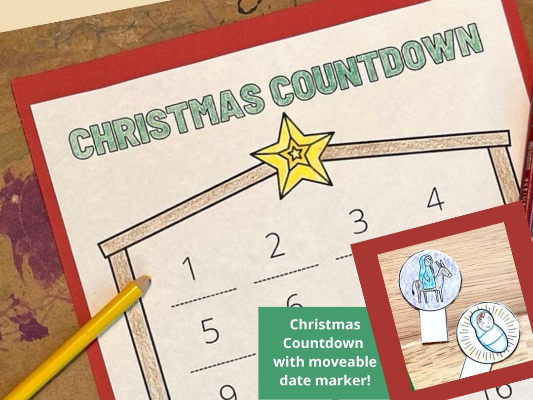 Nativity Printable, Printable Advent, Christmas Countdown Calendar, DIY ...