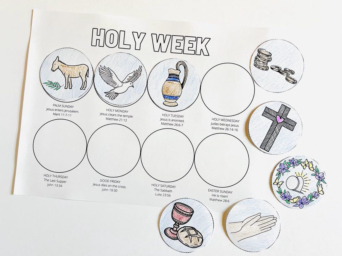 Holy Week Countdown, Lent Kids, Easter Sunday School Craft, Empty Tomb ...