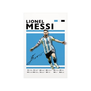 Lionel Messi Argentina Poster: Timeless Elegance, Soccer Minimalism ...