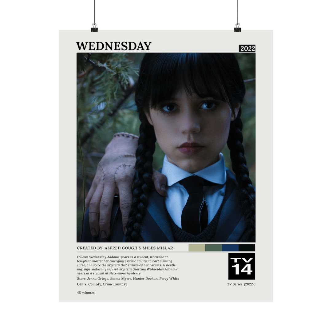 Wednesday Addams Poster Tv Show Poster Scary Wall Art Wednesday Print ...