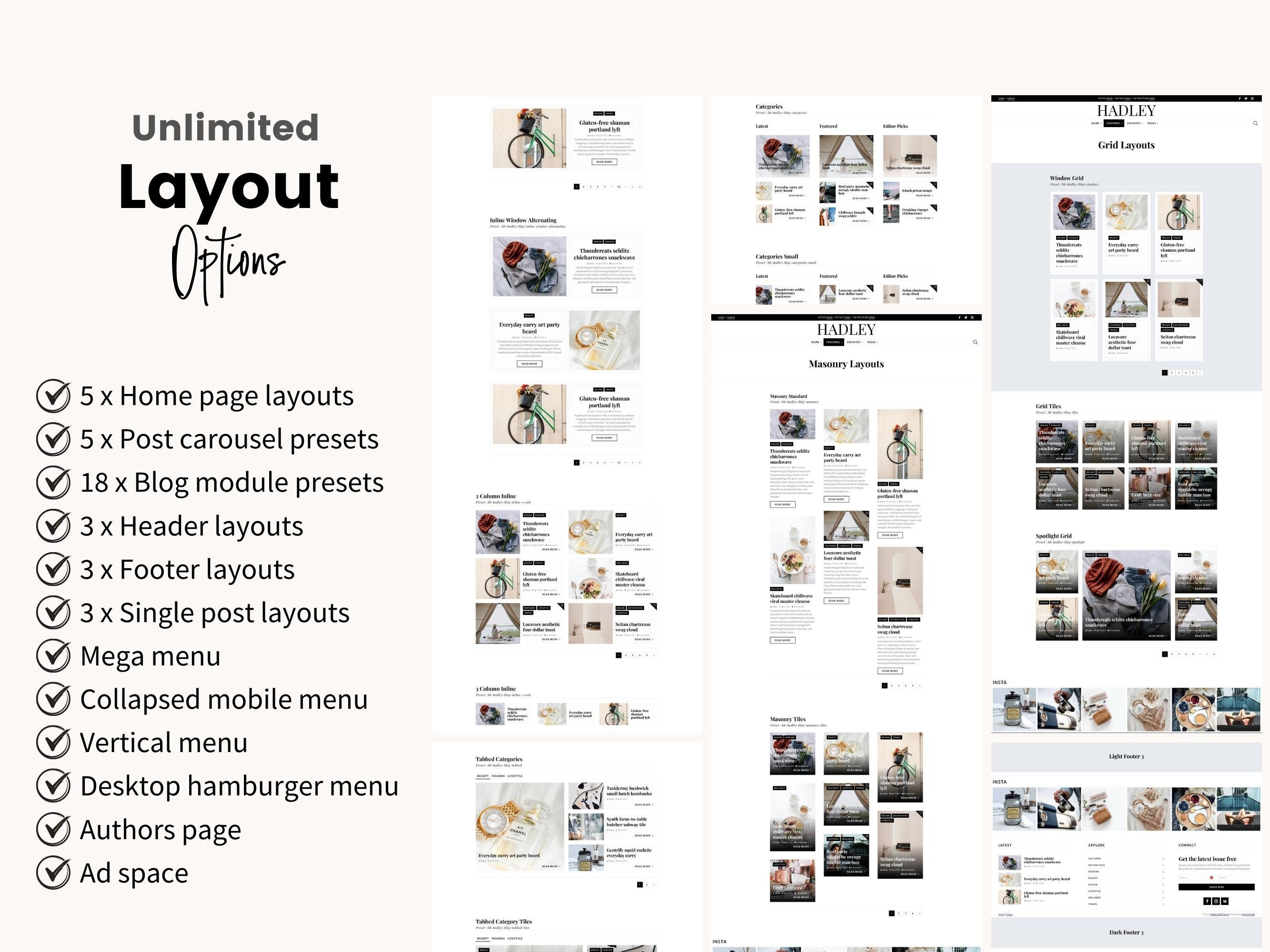Index Page Layout Design