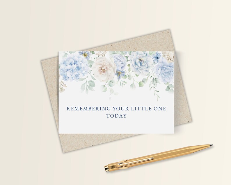 Miscarriage Remembrance Card, Floral Sympathy Gift (digital Download ...