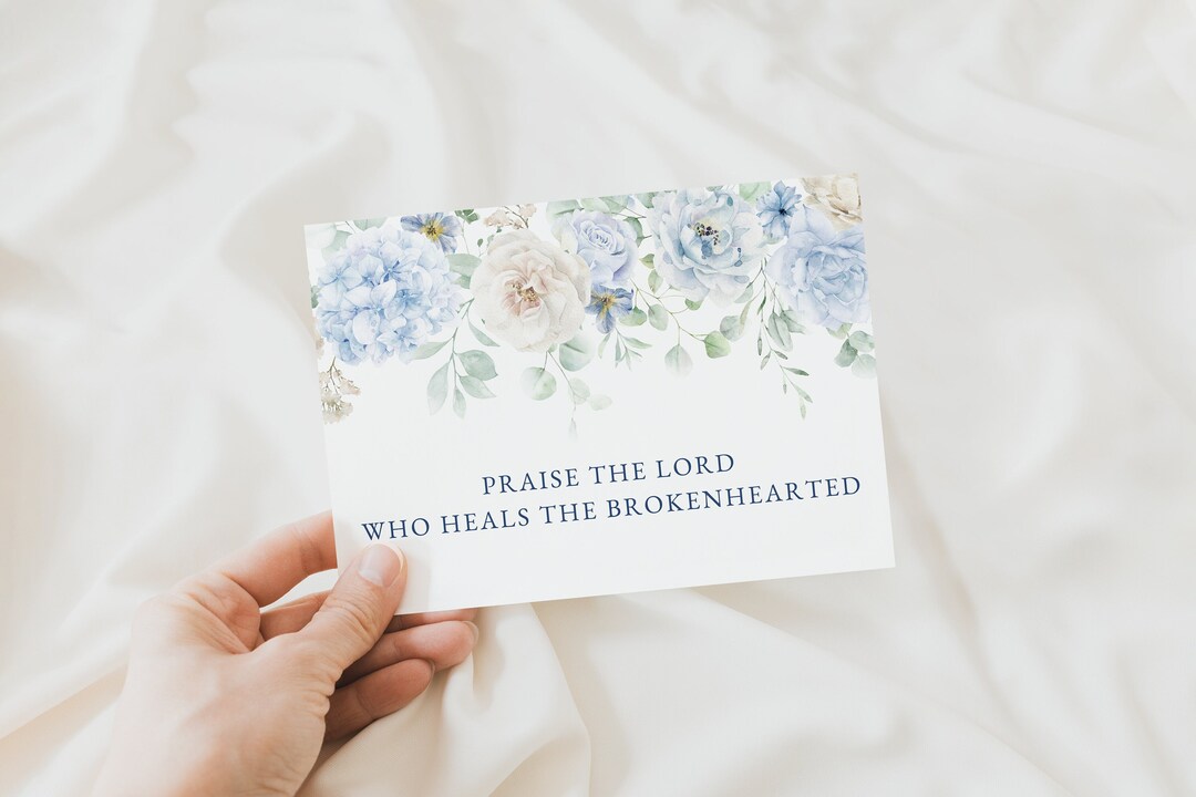 Christian Bible Verse Sympathy Card 5x7 Digital Download Printable ...