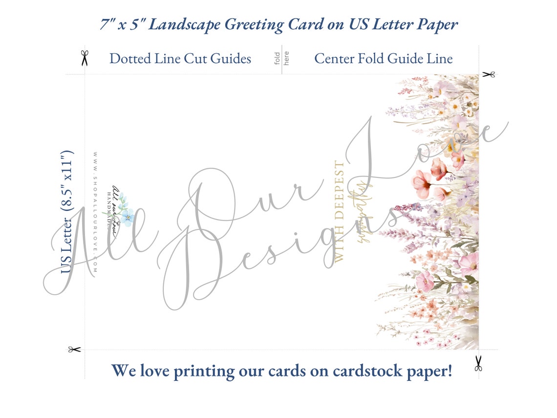 Printable Sympathy Card & Envelope - Digital Download for Loss, Grief ...